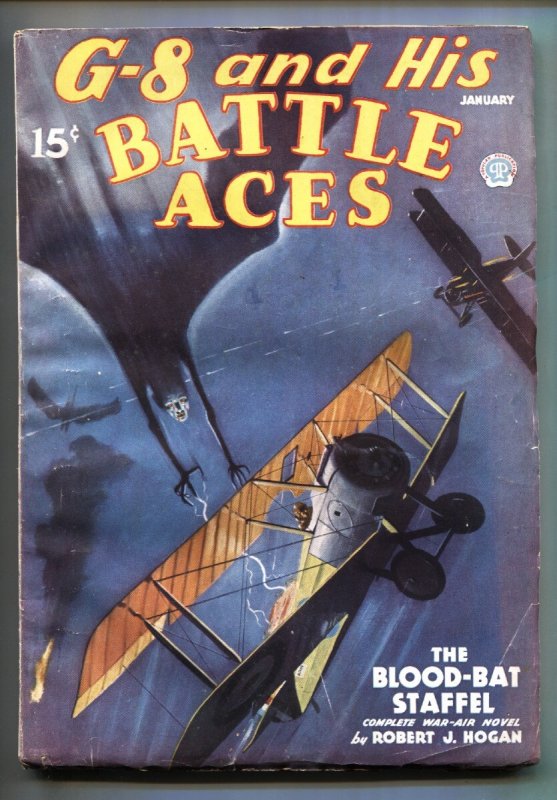 G-8 and His battle Aces 1/1936-Horror weird menace cover-Rare Pulp ...