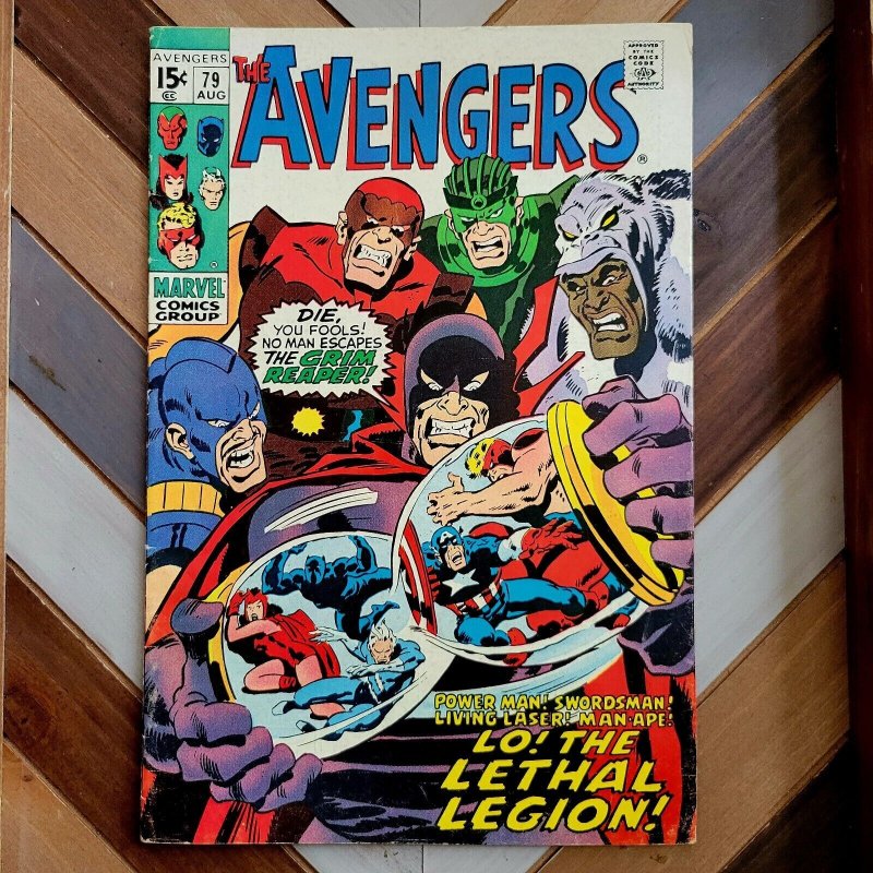 Avengers #79 FN (Marvel 1970) Feat Powerman, Swordsman, MAN APE (Lethal ...