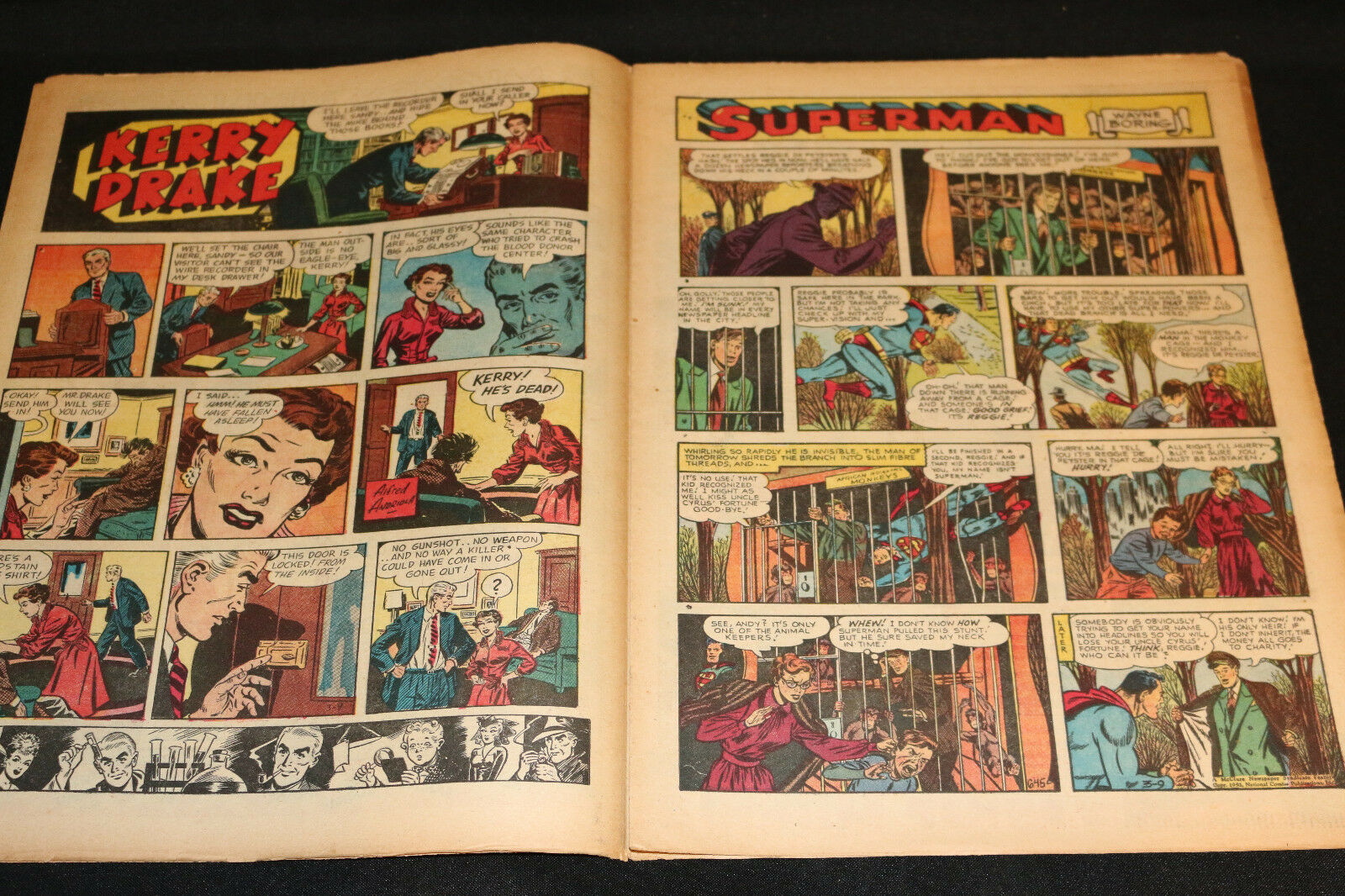 1952 Sunday Mirror Weekly Comic Section March 9th (FN+) Superman and ...