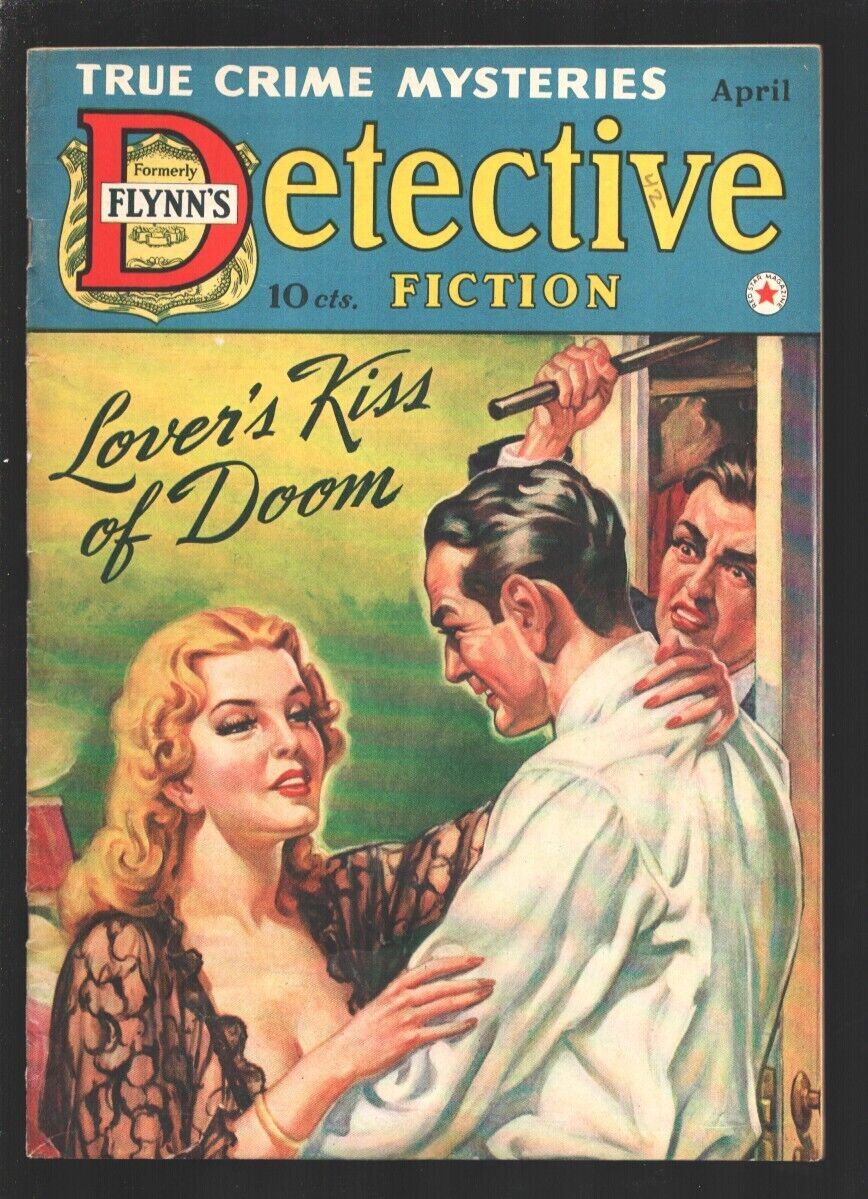 Flynn's Detective Fiction 4/1942-Spicy GGA cover-Bound & gagged woman ...