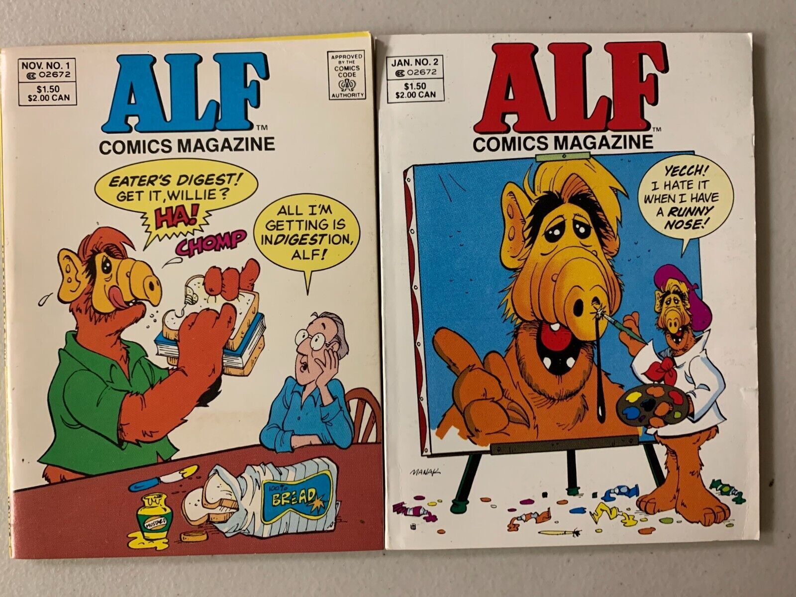 Alf Comics Magazine set of 2 digests #1-2 2 diff 6.0 (1988-89) | Comic ...