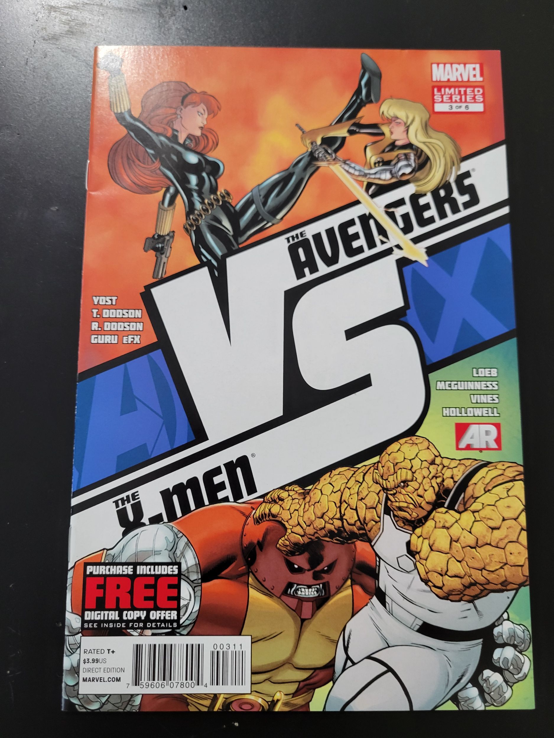 AVX Vs. 3 Avengers Vs X-Men ED Mcguinness Black Widow Cover Marvel 2012 ...