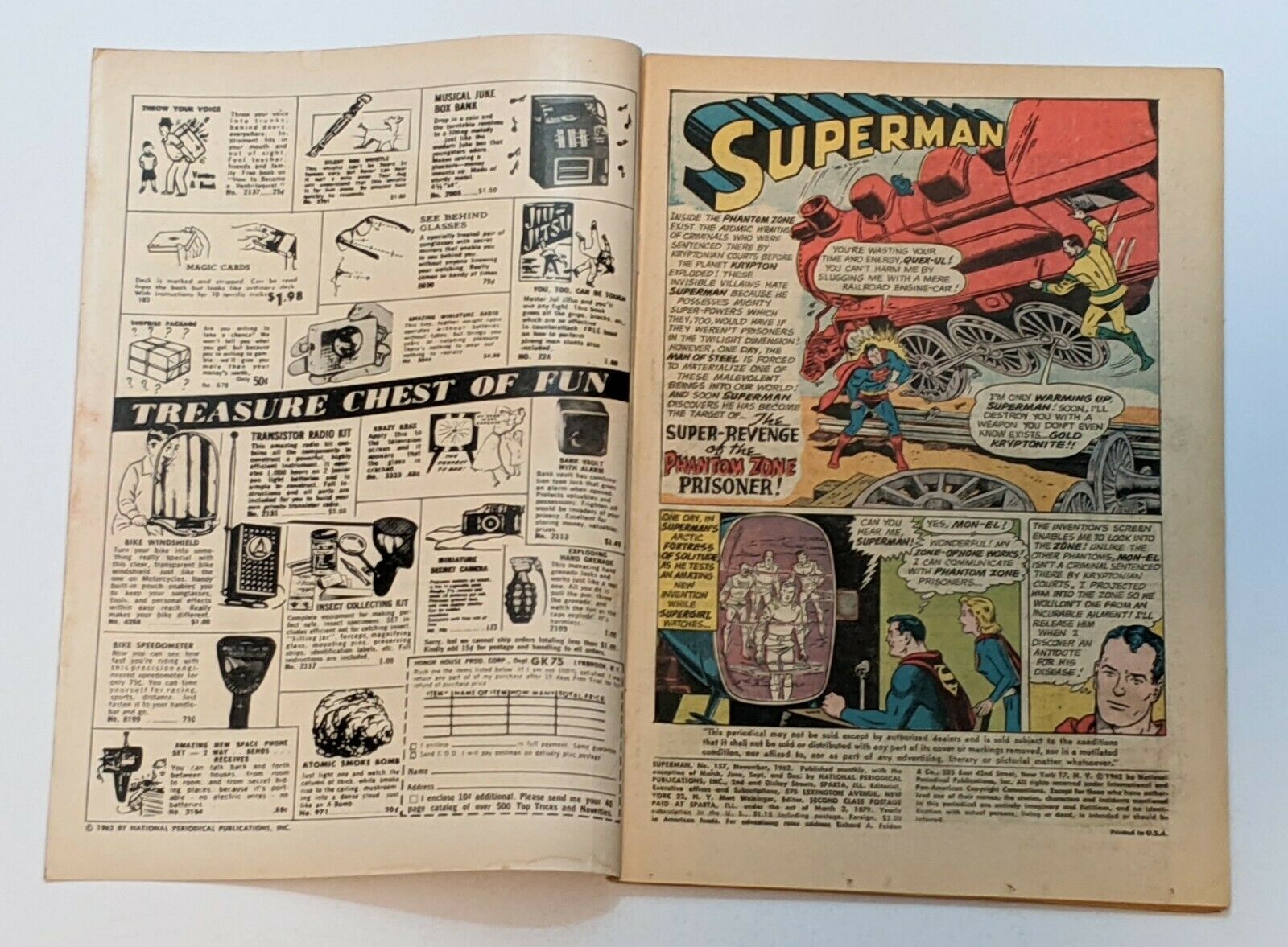 Superman #157 (Nov 1962, DC) VG 4.0 1st app Quex-UI - Supergirl ...