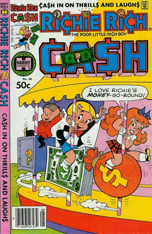 Richie Rich Cash #40 GD ; Harvey | low grade comic All Ages Merry-Go ...