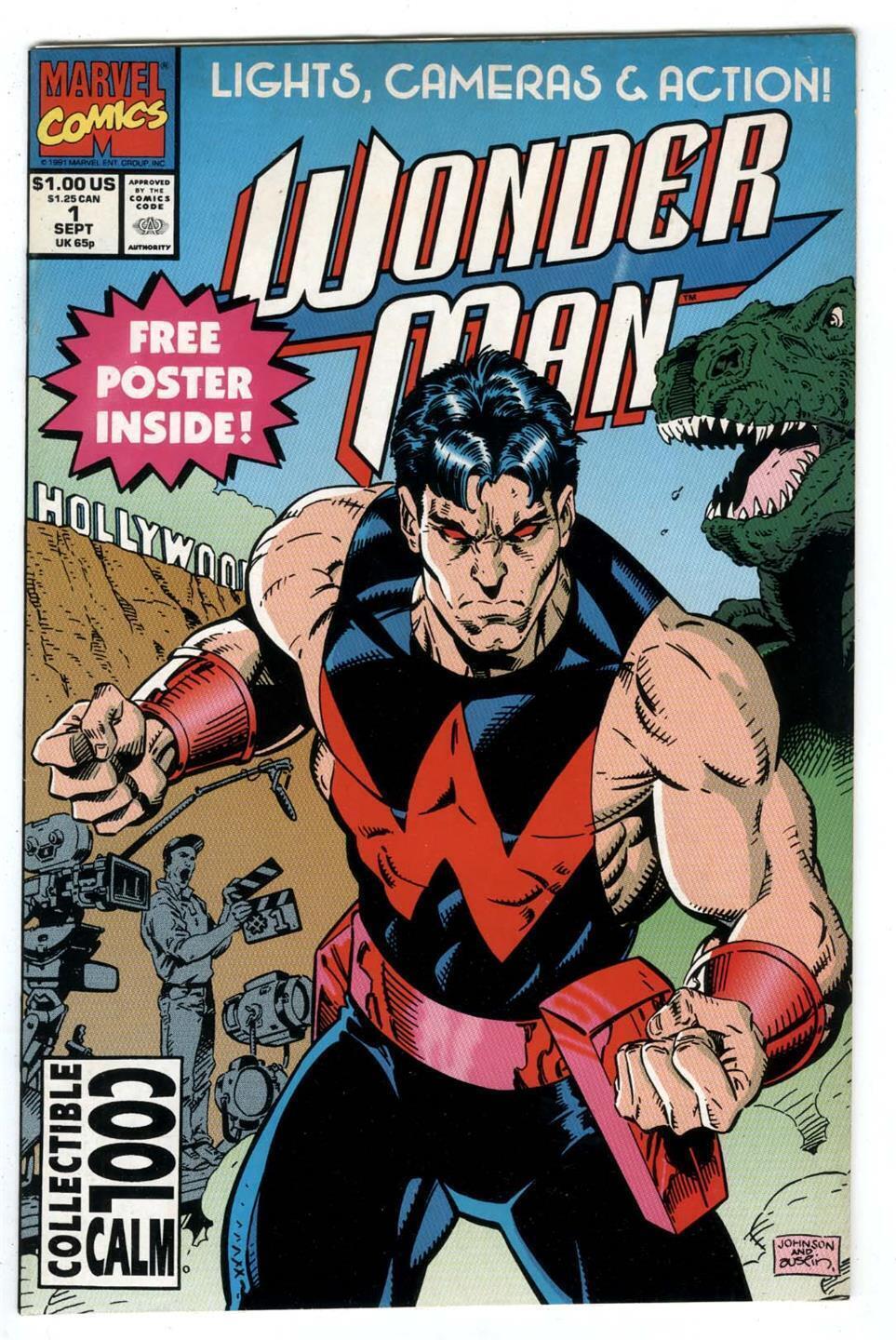 Wonder Man #1 Movie Poster intact KEY Marvel Comics Sept 1991 MCU Solo ...