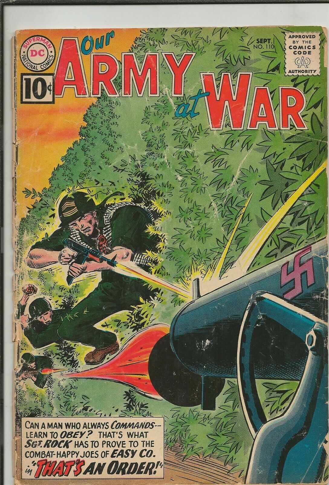 Our Army At War #110 ORIGINAL Vintage 1961 DC Comics | Comic Books ...