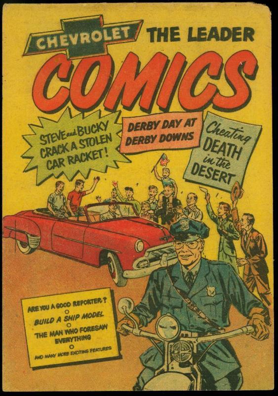 Chevrolet Comics 1952- General Motors Golden Age Promo Comic VG | Comic ...