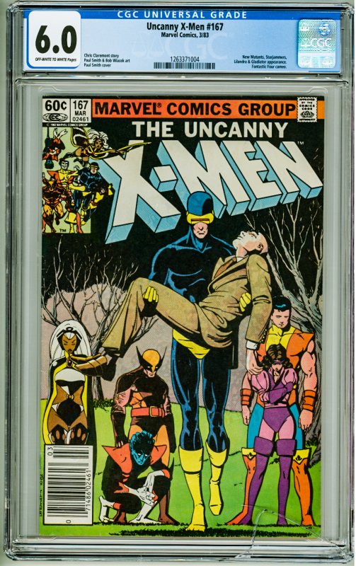 The Uncanny X-Men #167 (1983) CGC 6.0! crack front of slab | Comic ...