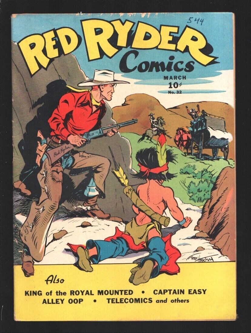 Red Ryder #32 1946-Dell-Fred Harman art-King of the Royal Mounted ...
