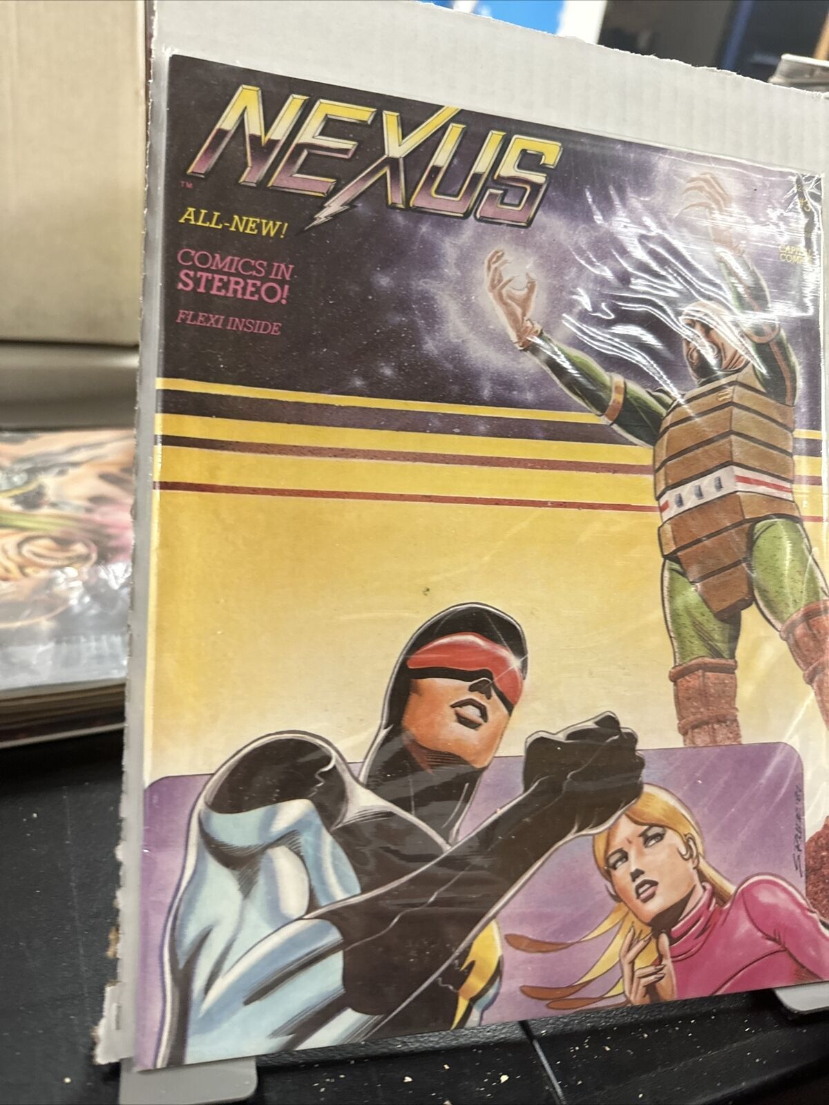 NEXUS #3 Comics in Stereo by Mike Baron & Steve Rude. Includes Flexi ...