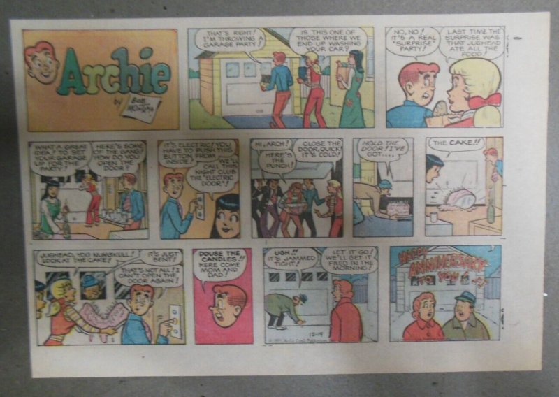 (32) Archie Sunday Pages by Bob Montana from 1971 Half Tabloid Size 7.5 ...