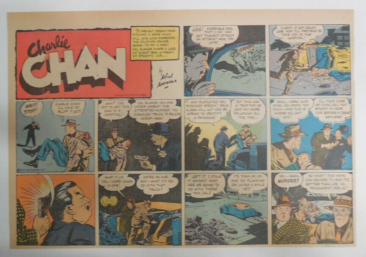 Charlie Chan by Alfred Andriola from 5/12/1940 Half Page Size! 11 x 15 ...