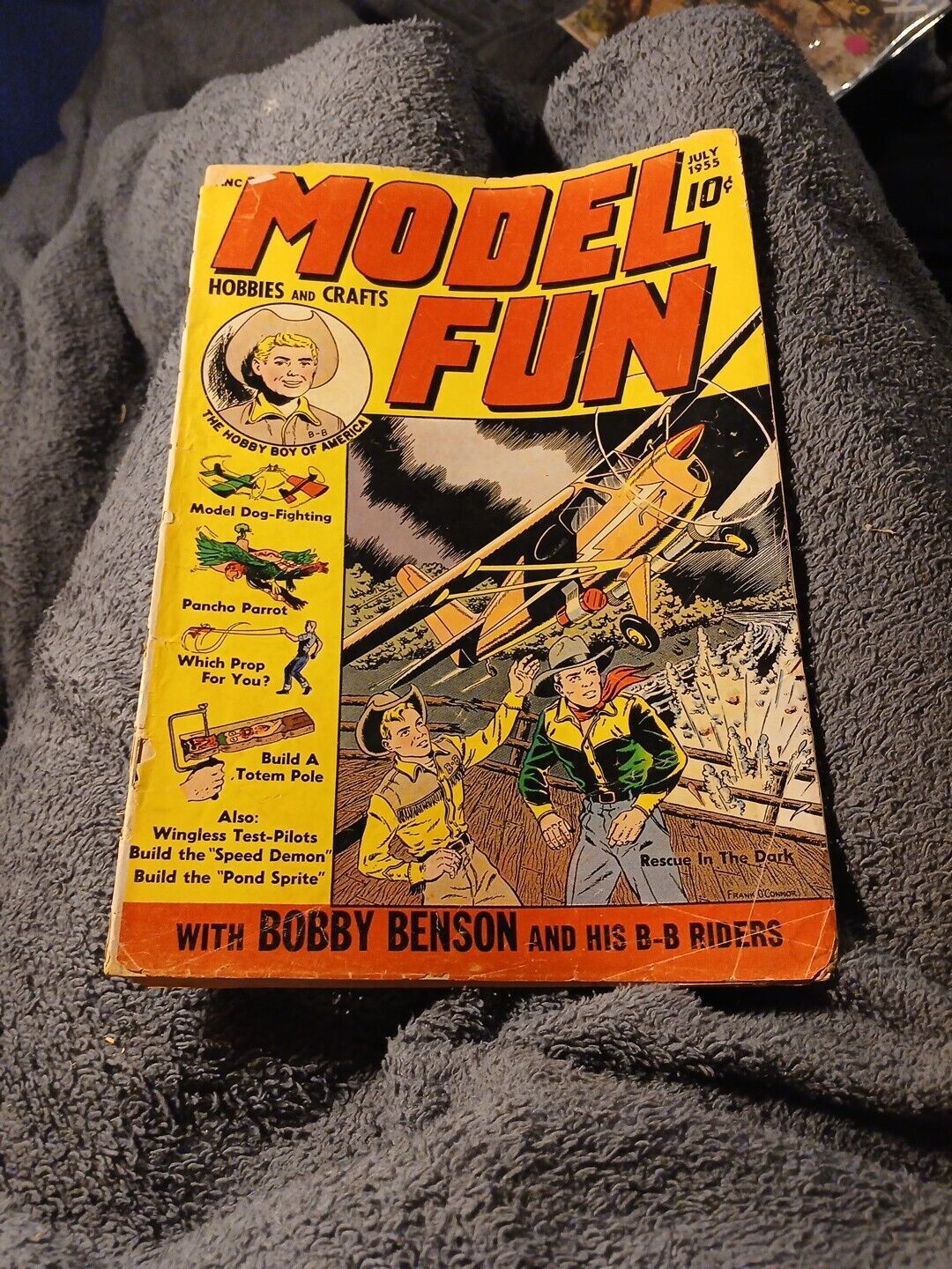 1955 Model FUN 10 Cent Comic #5 Bobby Benson and HIS B-B Riders Golden ...