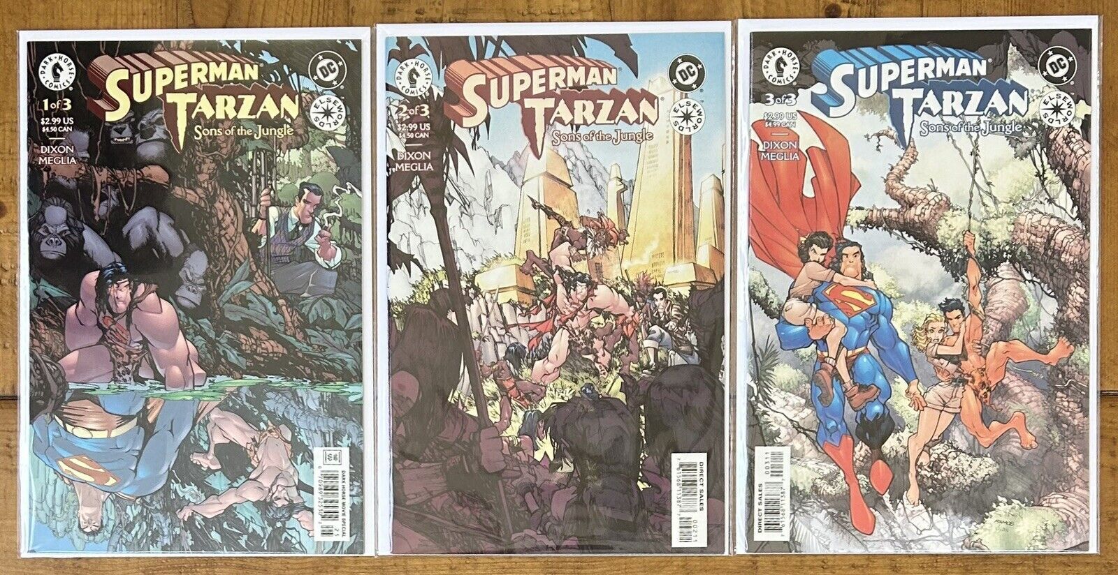 Superman Tarzan Sons Of The Jungle #1,2,3 DC Elseworlds Complete Set ...