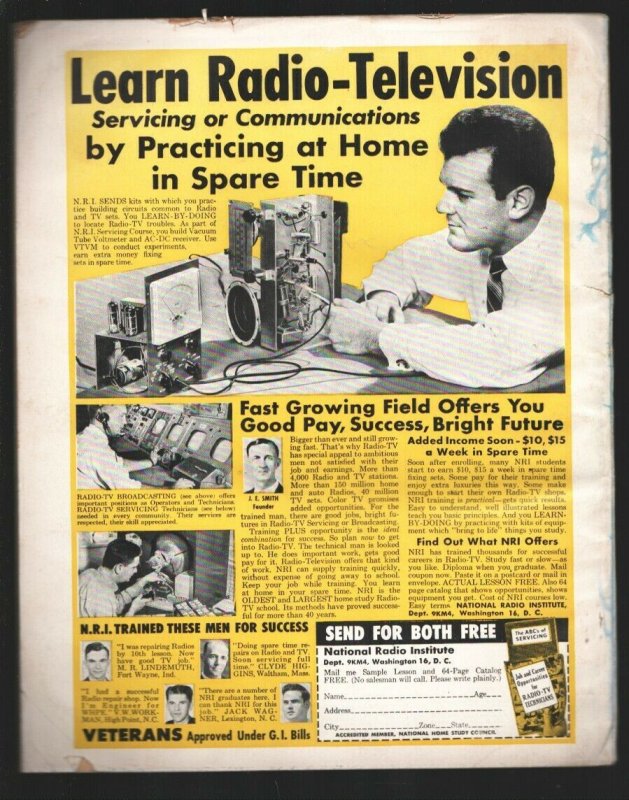 Man's Adventure 10/1959-Clarence Doore shark attack cover-Cheesecake ...