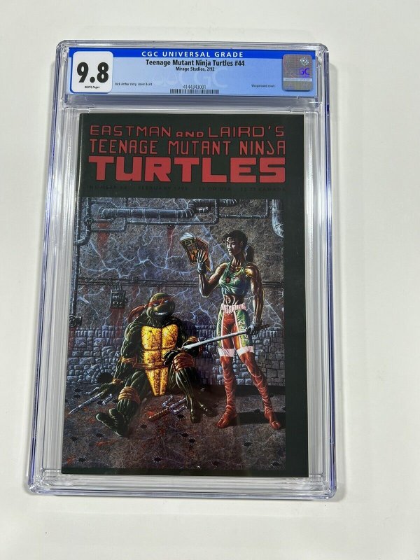 Teenage Mutant Ninja Turtles 44 CGC 9.8 White Pages Mirage Studios 1992 ...