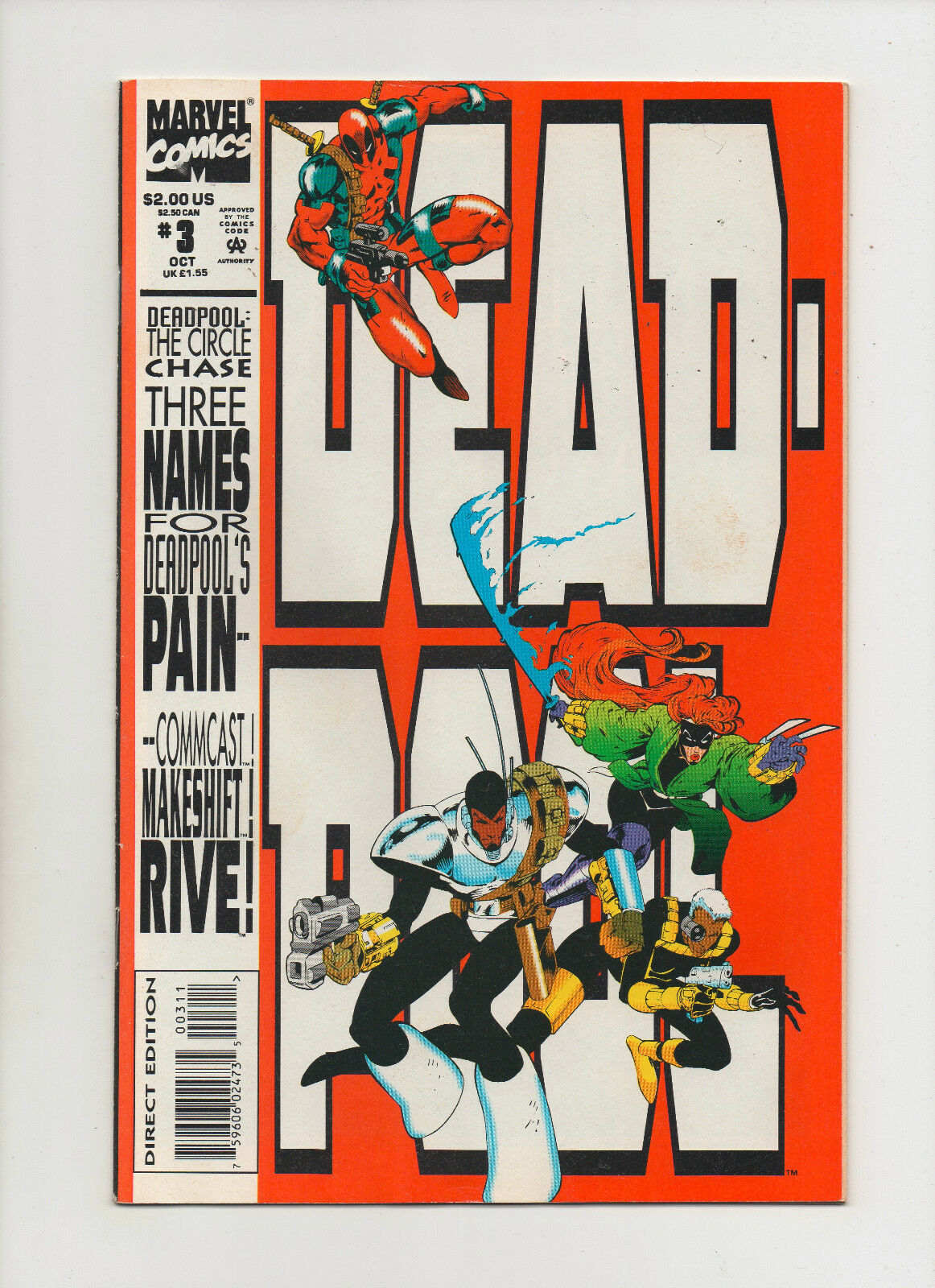 Deadpool: The Circle Chase #3 - Three Names Of Pain - (Grade 8.0) 1993 ...