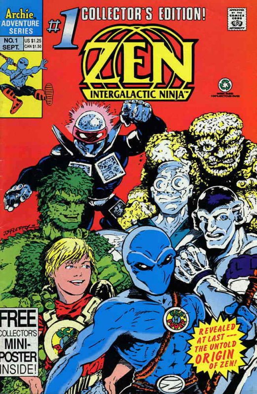 Zen Intergalactic Ninja (5th Series) #1 VG; Archie | low grade comic ...