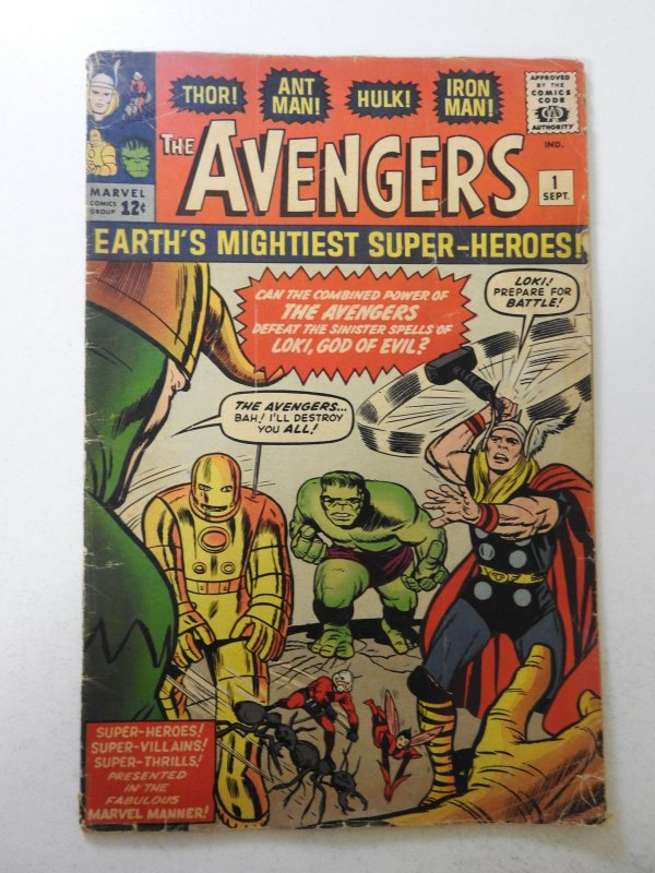Avengers #1 (1963) VG- Condition 1st Appearance of the Avengers ...