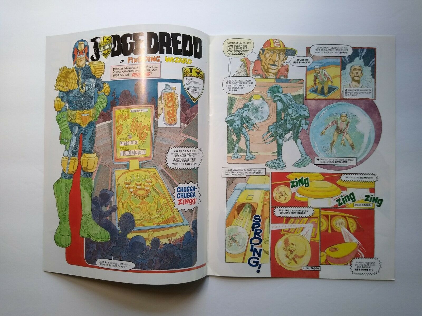 Judge Dredd Pinball FLYER Comic Book Edition Original 1993 Multi Page ...