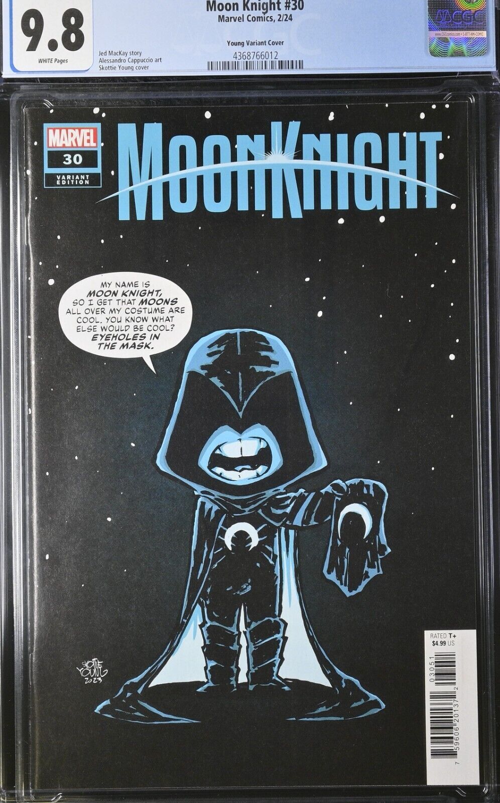 Moon Knight #30 CGC 9.8 Skottie Young Variant Cover Marvel 2023 White ...