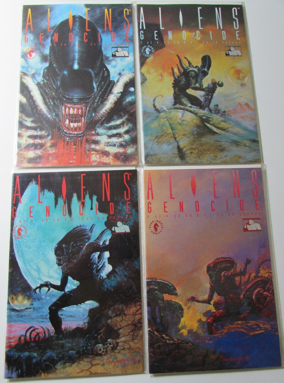 ALIENS GENOCIDE Dark Horse Comics Lot #1 - 4 Set NM Sci-Fi Comic ...