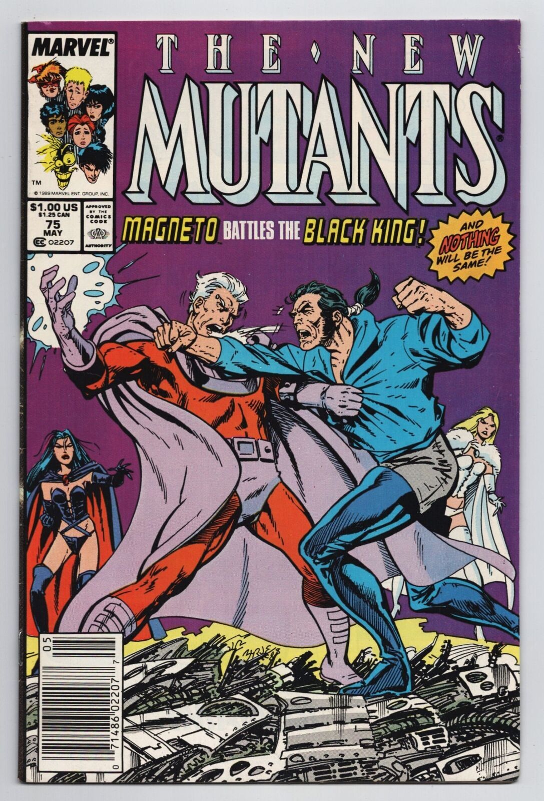 New Mutants #75 Magneto | Black King | Sabretooth (Marvel, 1989) VG/FN ...