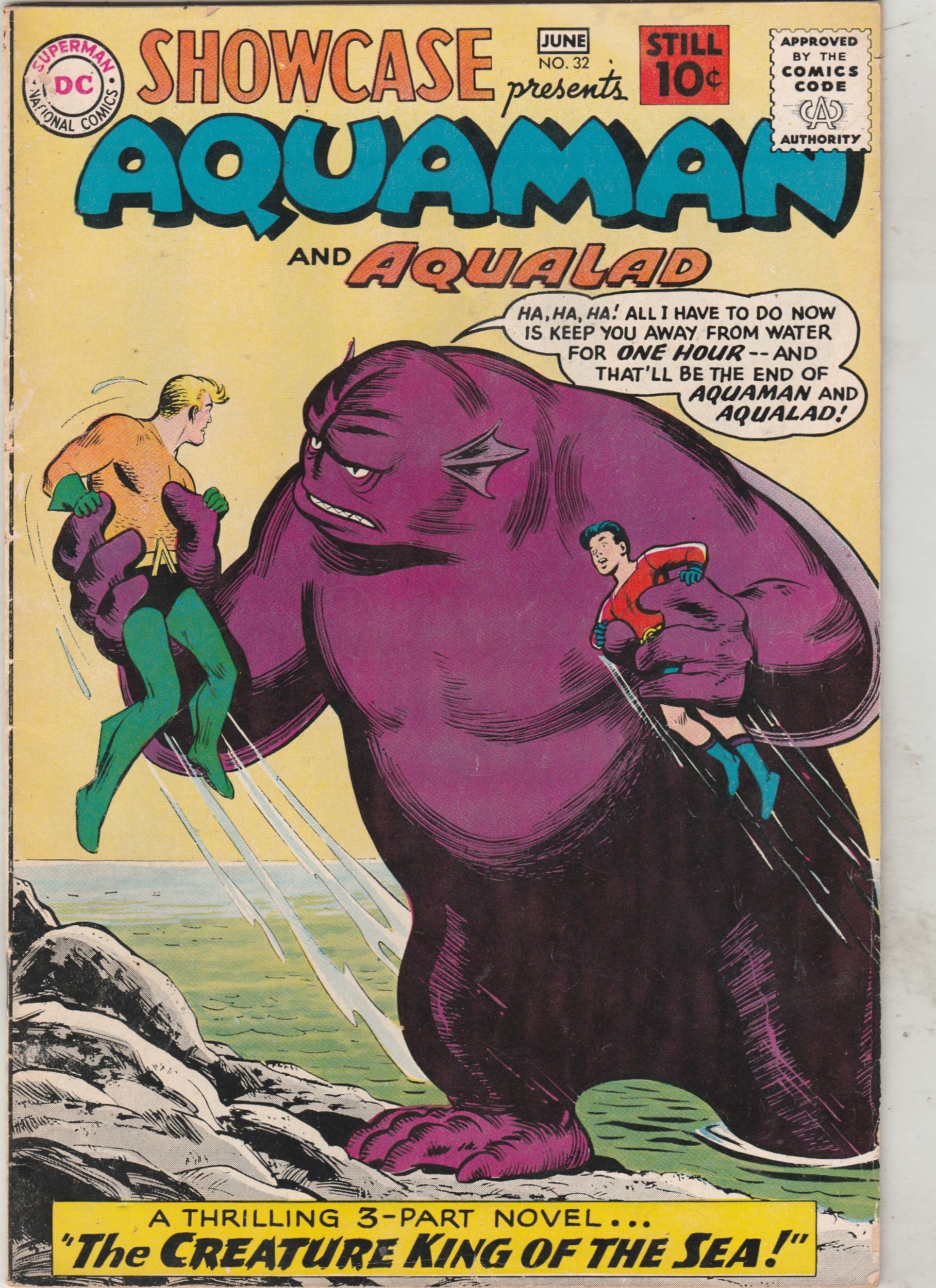 Showcase #32 (Jun-61) FN+ Mid-High-Grade 3rd S-Age Aquman, Aqualad Boca ...