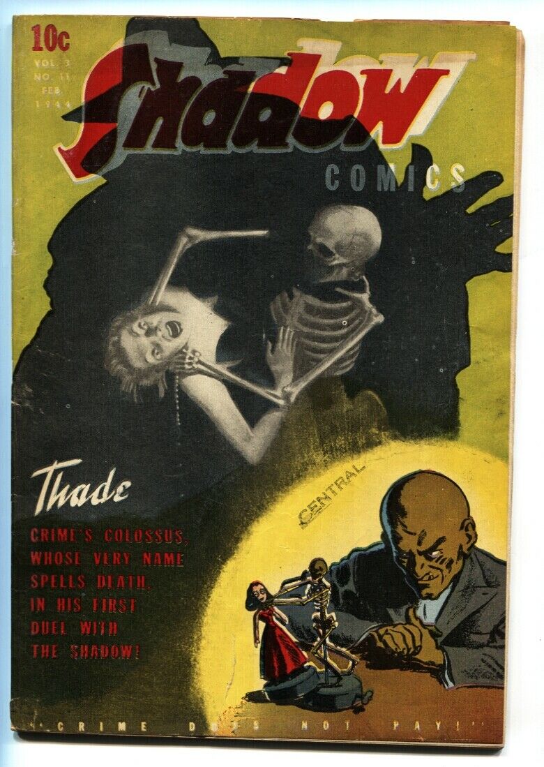 SHADOW COMICS V.3 #11-1944-Weird menace SKELETON cover! | Comic Books ...