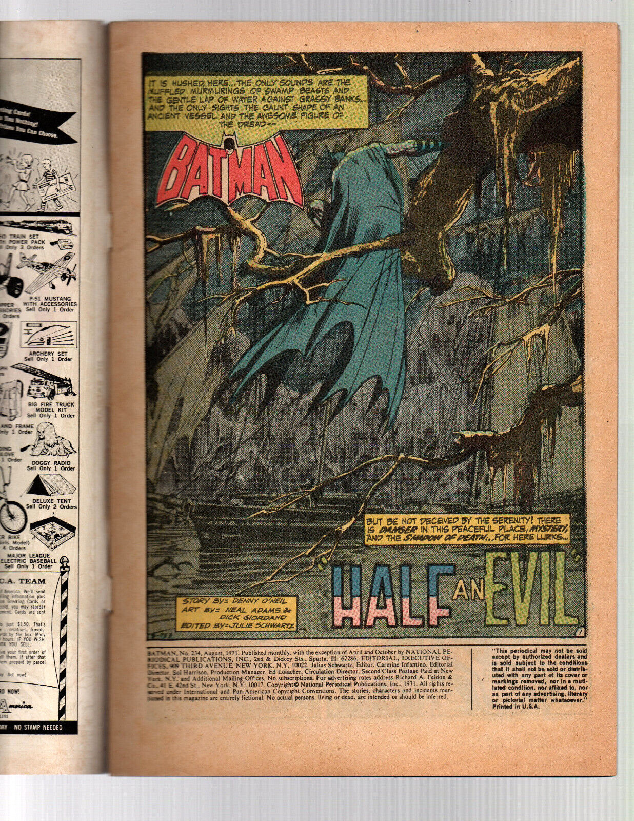 Batman #234 - 1st Silver Age Two-Face - KEY - Neal Adams - 1971 - VG/FN ...