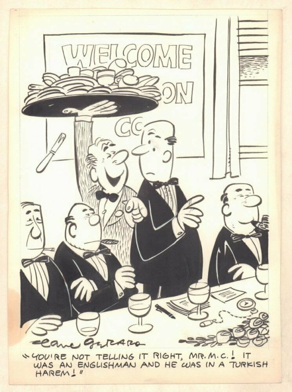 Business Dinner Joke Gag - Signed art by Dave Gerard | Comic ...
