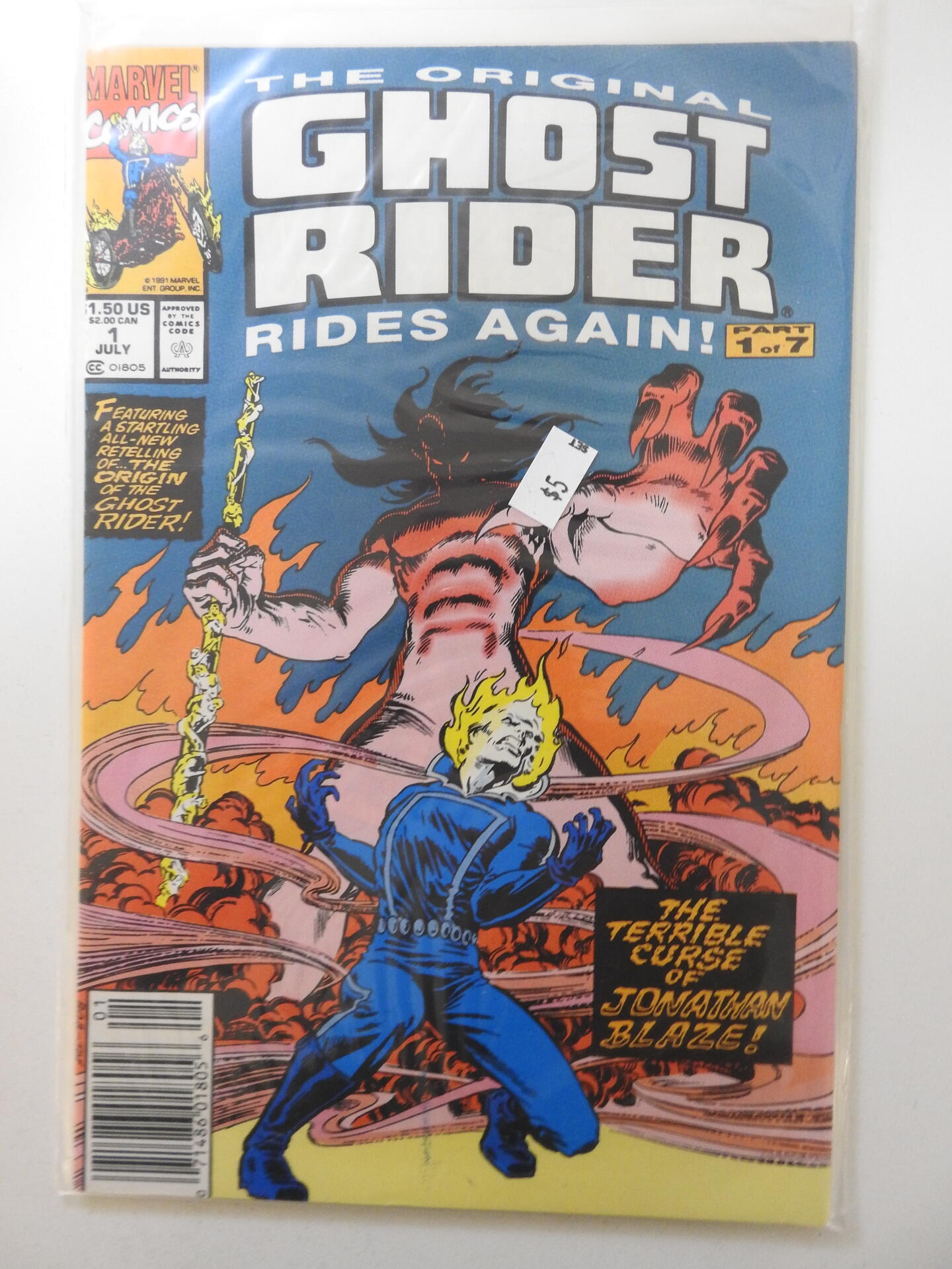 The Original Ghost Rider Rides Again #1 Newsstand Edition (1991 ...