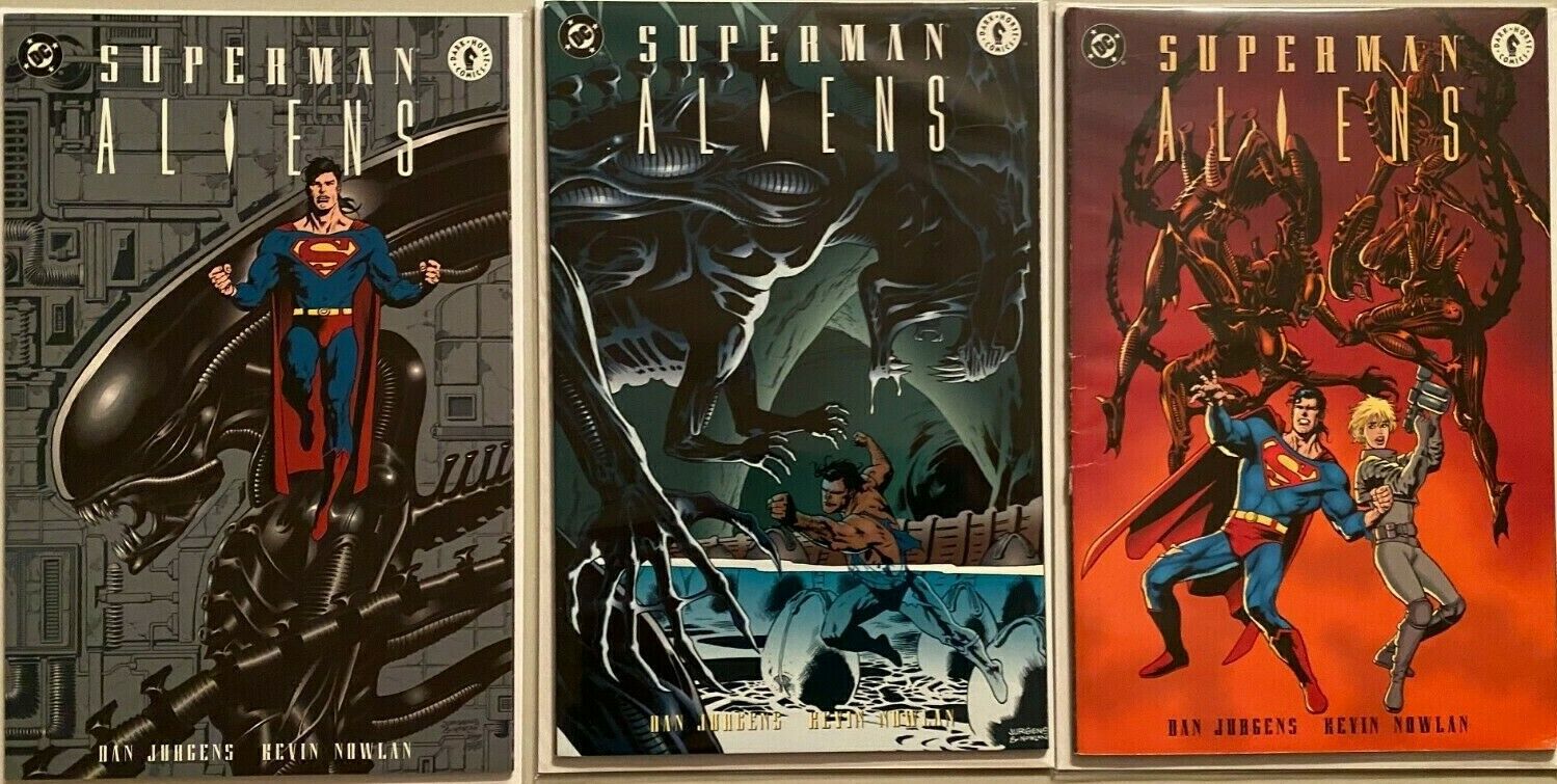 Superman vs aliens set:#1-3 all 3 different books 6.0 FN (1995) | Comic ...