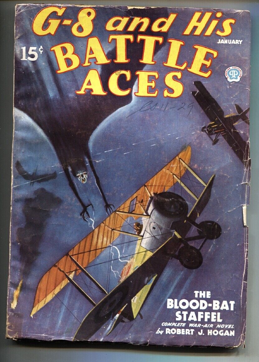 PULP: G-8 and His Battle Aces Pulp January 1936-Aviation hero pulp- VG ...