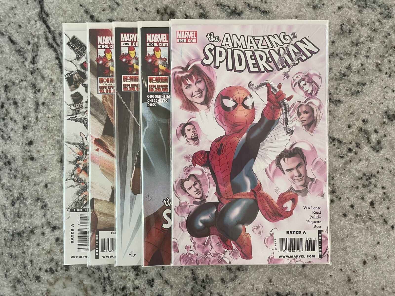 5 Amazing Spider-Man Marvel Comic Books # 605 608 609 610 617 NM Venom ...