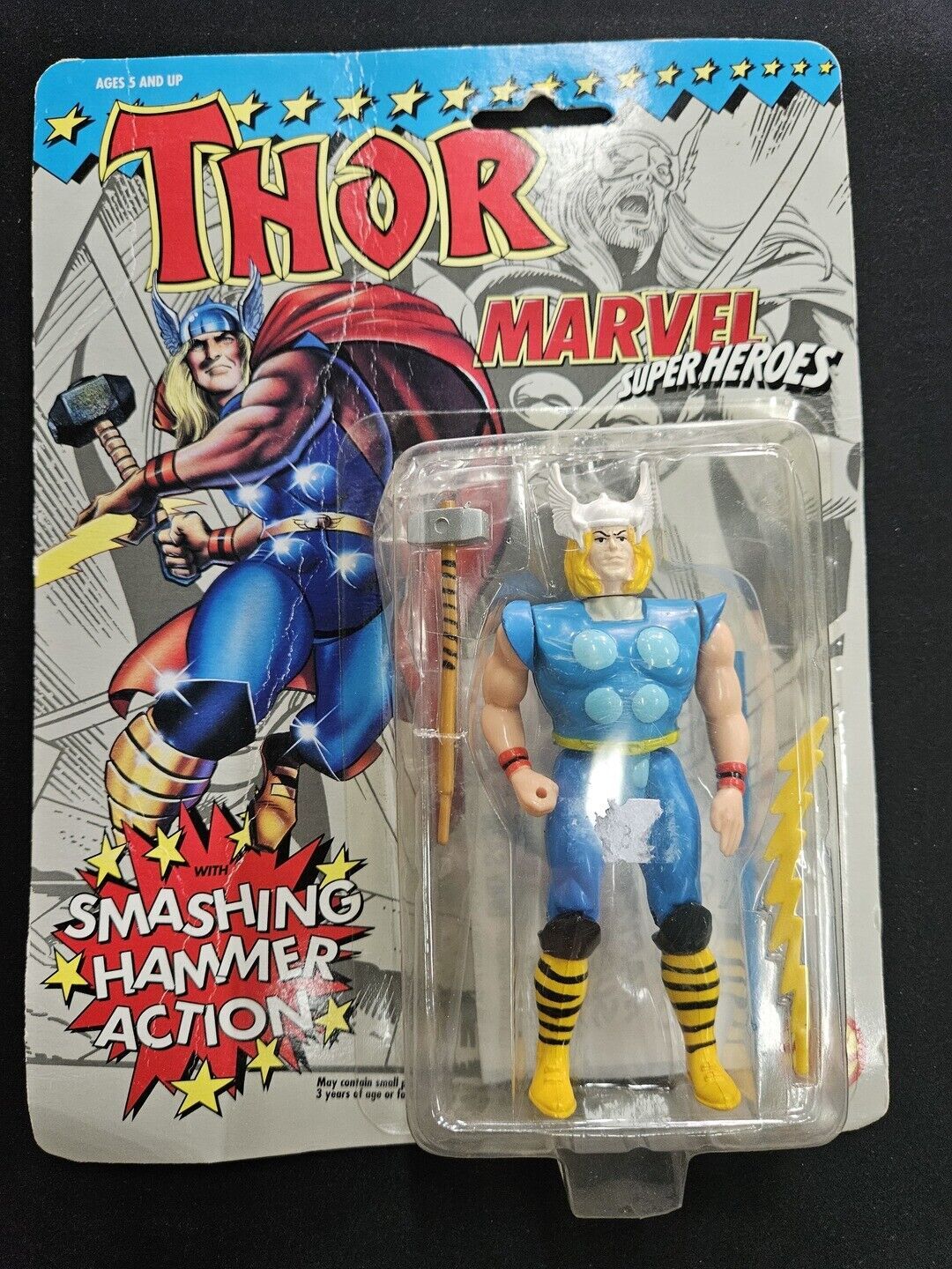 "Thor" Smashing Hammer 1991 Marvel Action Figure ToyBiz Action | Comic ...