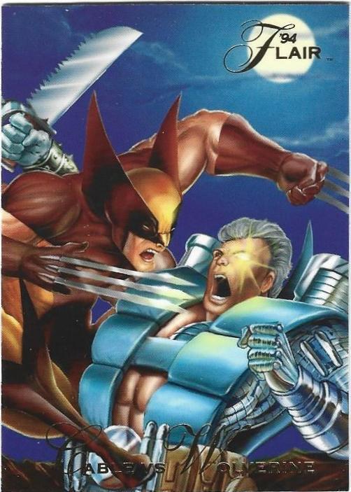 1994 Flair #74 Cable vs Wolverine | Comic Collectibles - Trading Cards ...