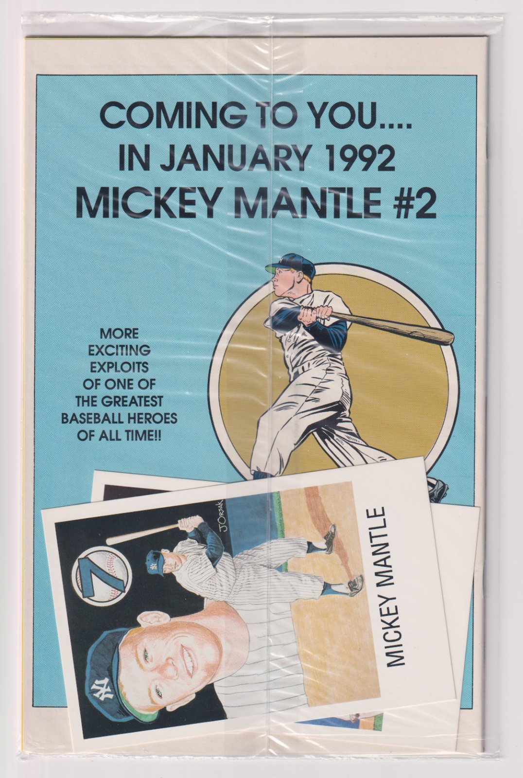 Magnum Comics! Mickey Mantle! Issue #1! SEALED WITH CARDS! | Comic ...