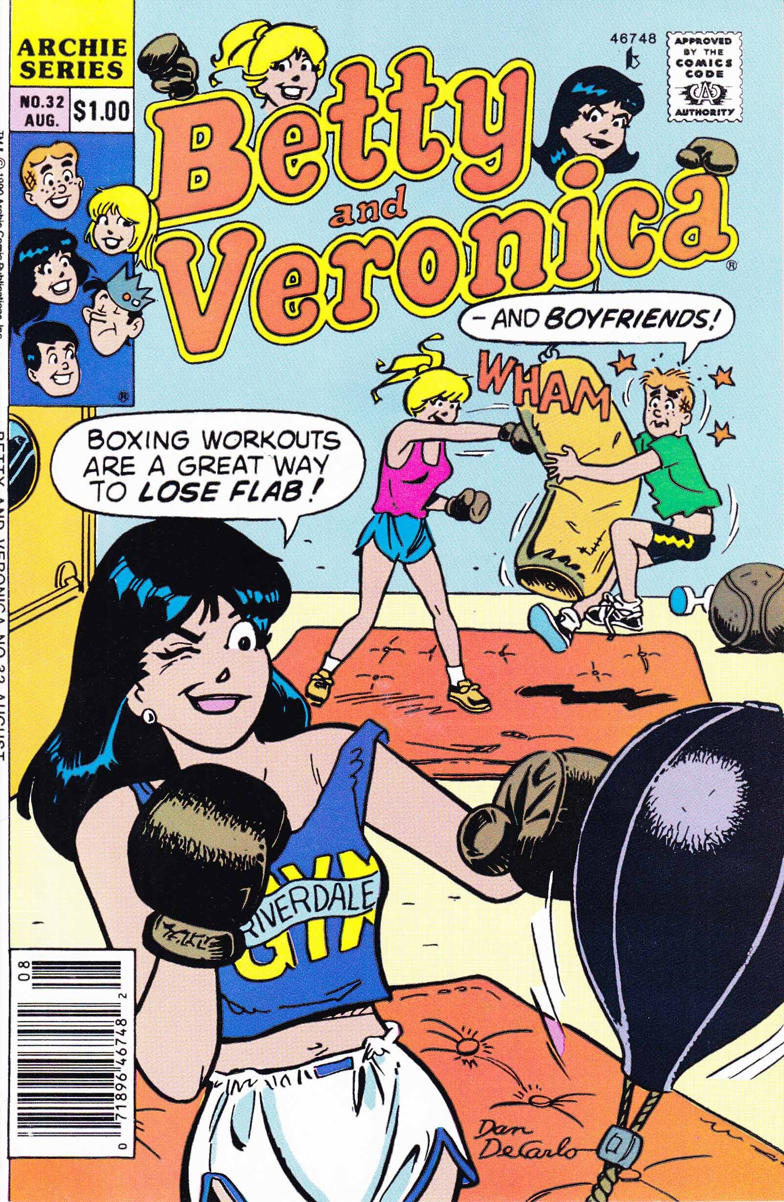 Betty and Veronica #32 (Newsstand) VF ; Archie | Boxing Workout | Comic ...