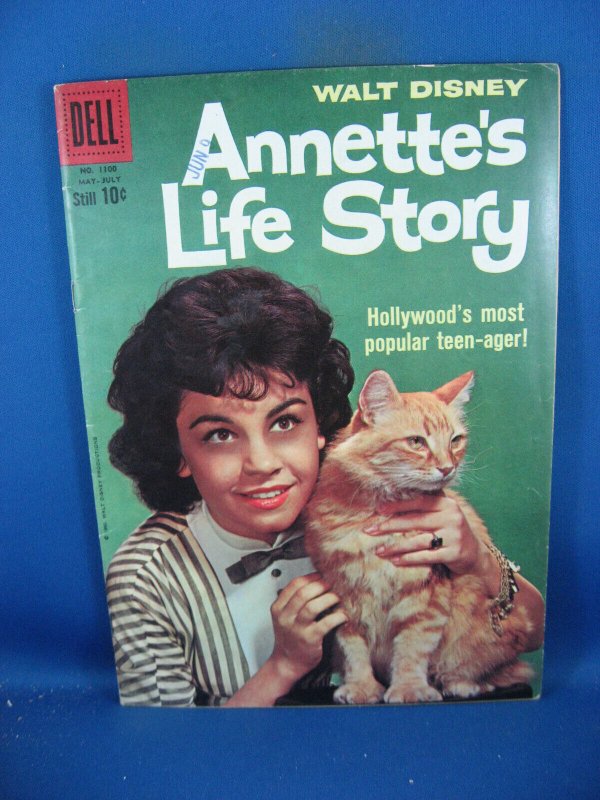 Four Color 1100 F Annette Life Story Dell Photo Cvr 1960 Comic Books
