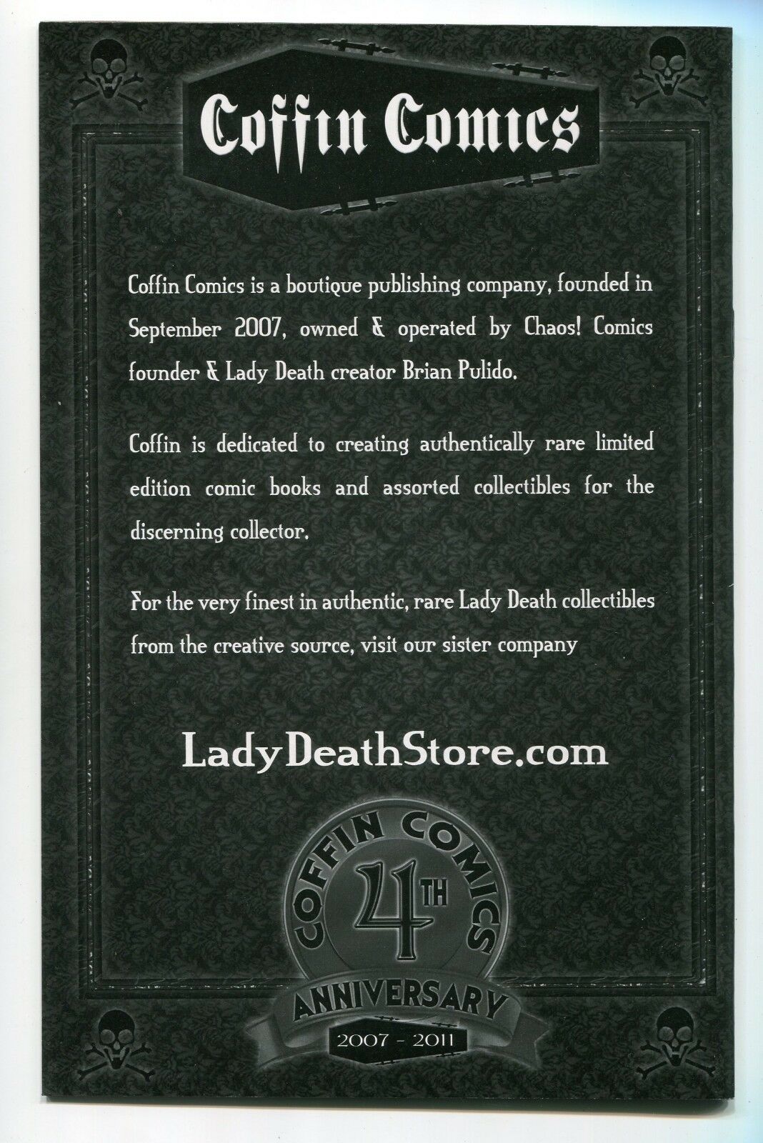 LADY DEATH Icon #1 SLY Variant Cover by Philip Xavier Signed Brian ...