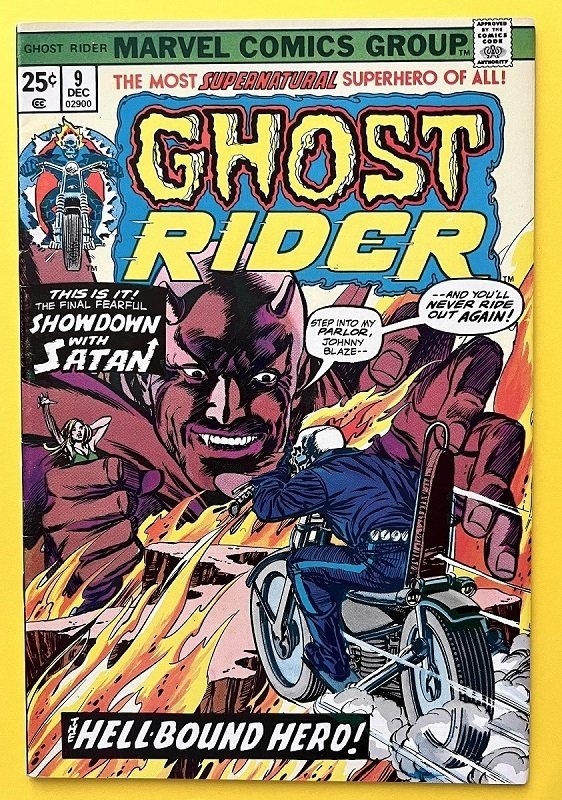 Ghost Rider 9 Showdown With Satan Marvel (1974) | Comic Books - Bronze ...