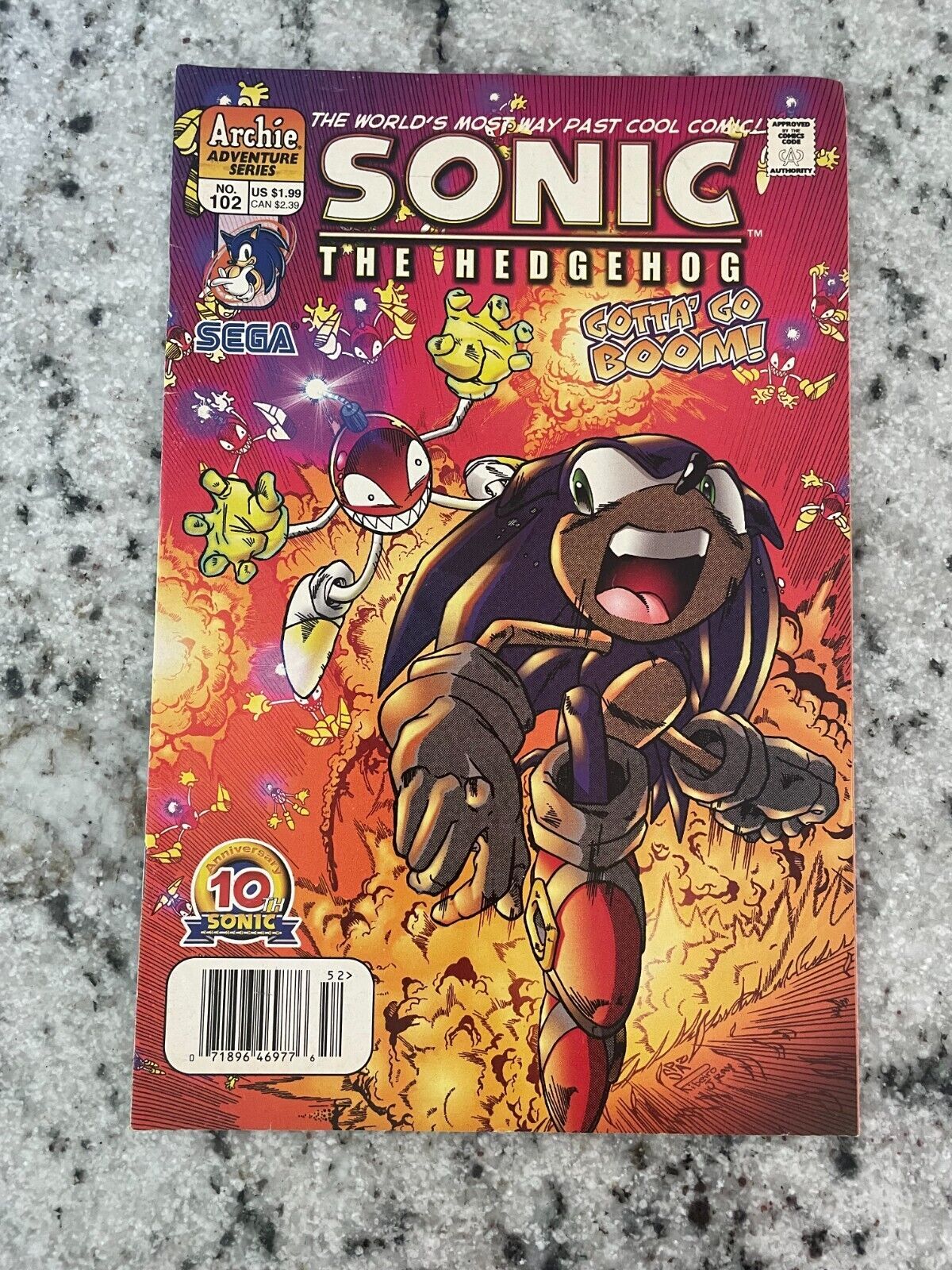 Sonic The Hedgehog # 102 NM Archie Adventure Series Comic Book Tails 15 ...