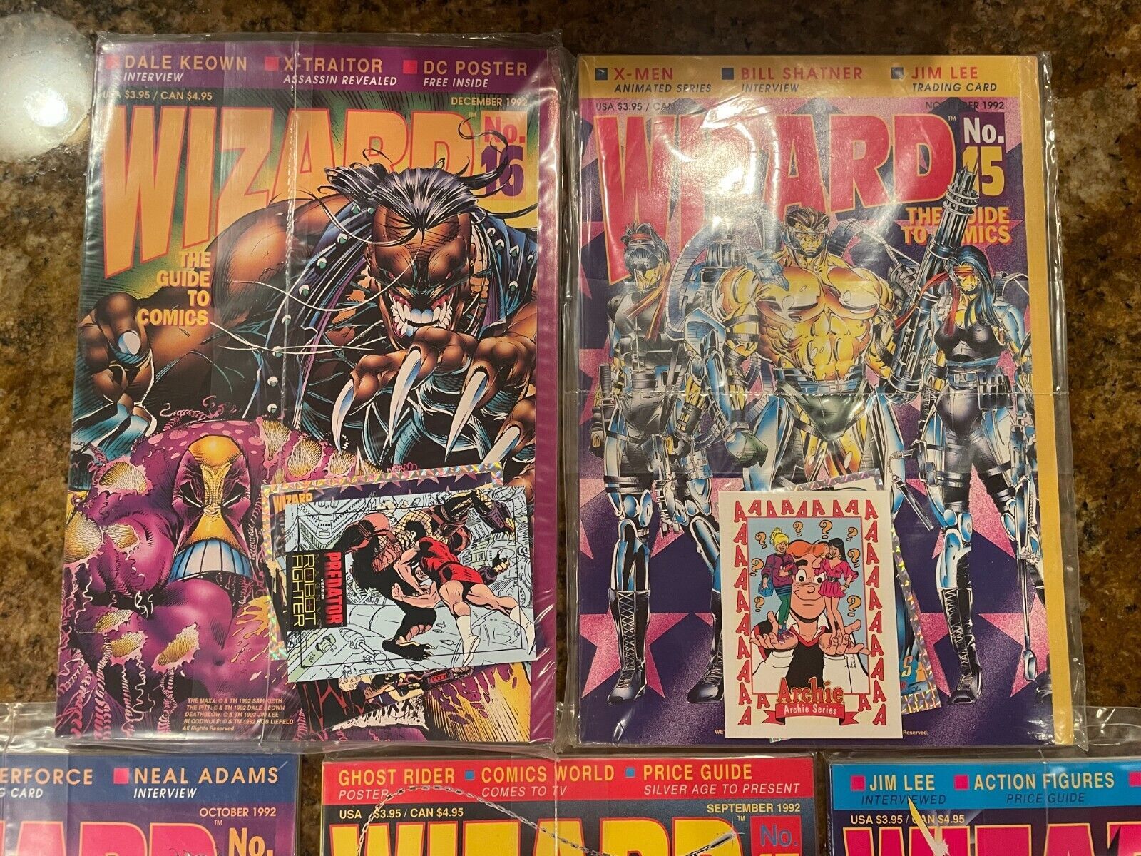 5 Wizard Comic Book Magazines # 12 13 14 15 16 SEALED Polybags Hulk ...