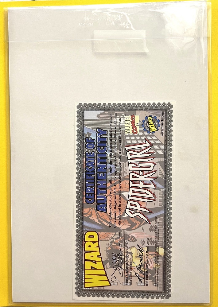Spider-Girl 1/2 Wizard Mail Away Edition With COA (1999) | Comic Books ...