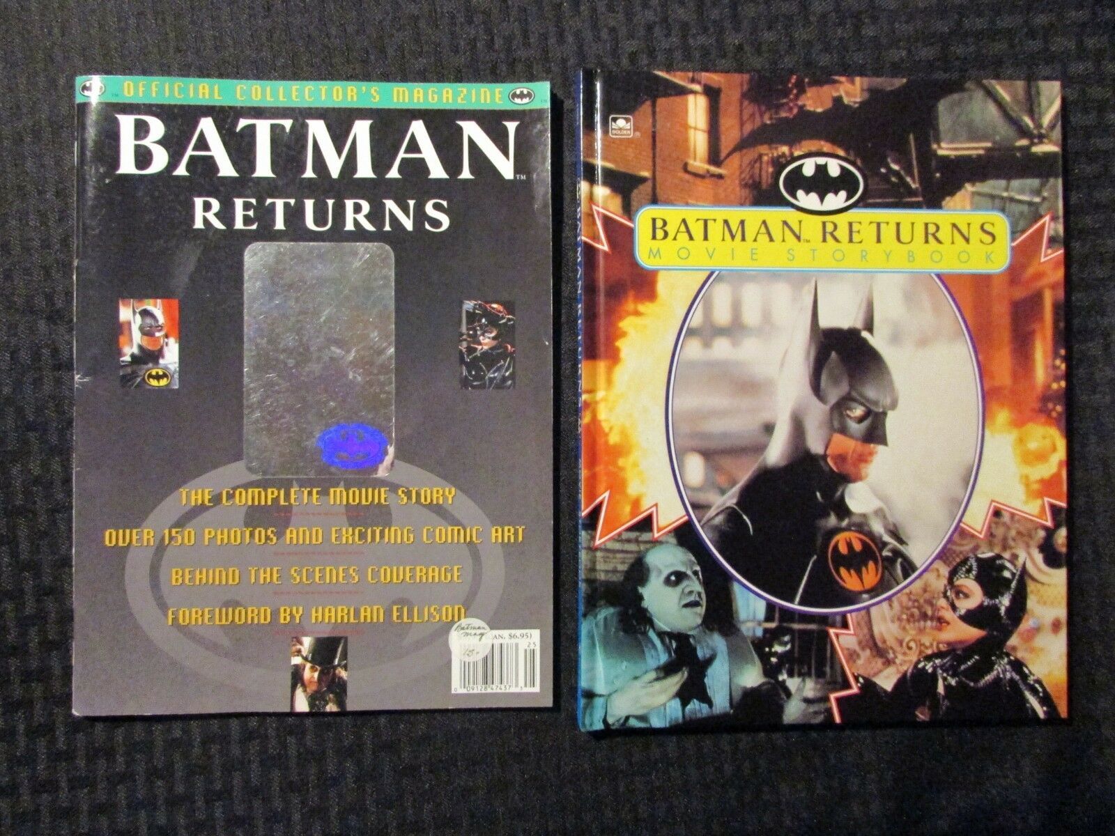 1992 BATMAN RETURNS Movie Storybook HC & Magazine FVF/FN- LOT of 2 ...