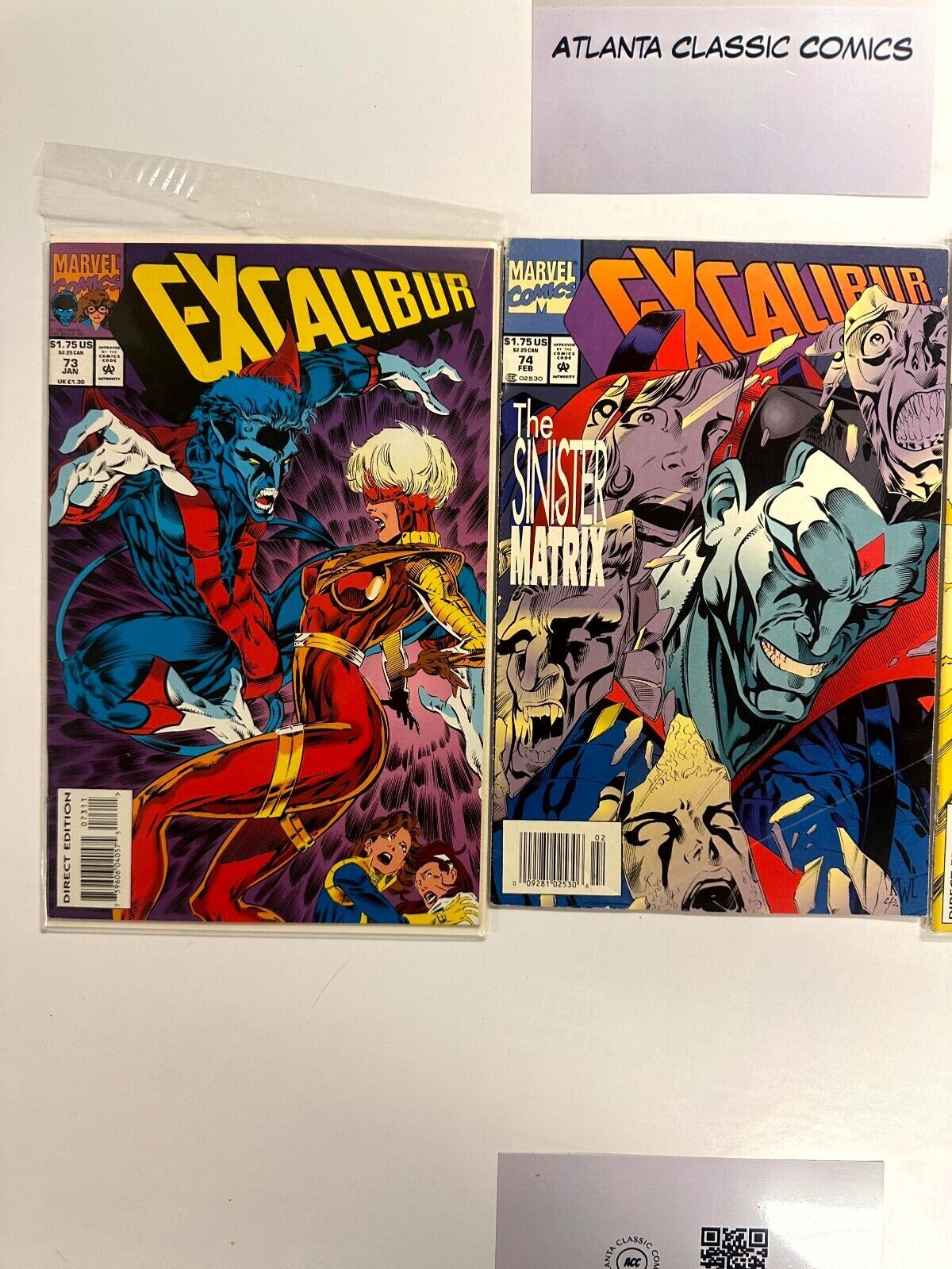 3 Excalibur Marvel Comic Books # 73 74 75 Avengers Captain America Thor ...