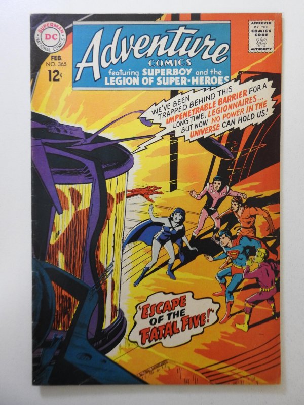 Adventure Comics #365 (1968) VG Centerfold detached top staple ...