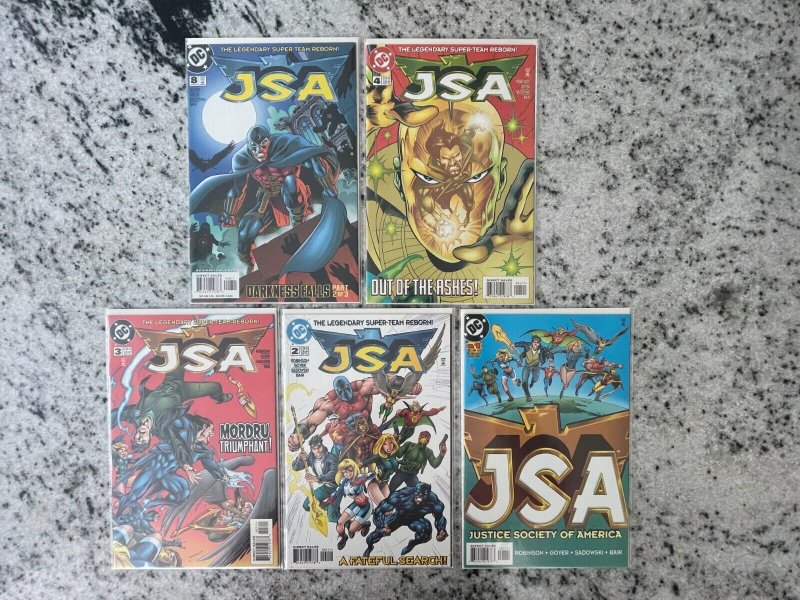 Lot Of 5 JSA DC Comic Books # 1 2 3 4 8 Justice Society Flash Power ...