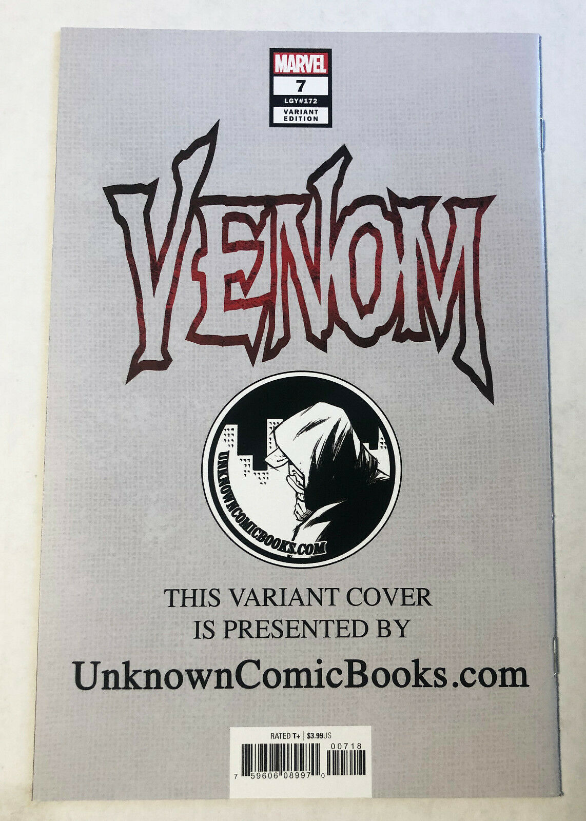 Venom #7 Mico Suayan Color Splash Virgin Variant Unknown Comics | Comic ...